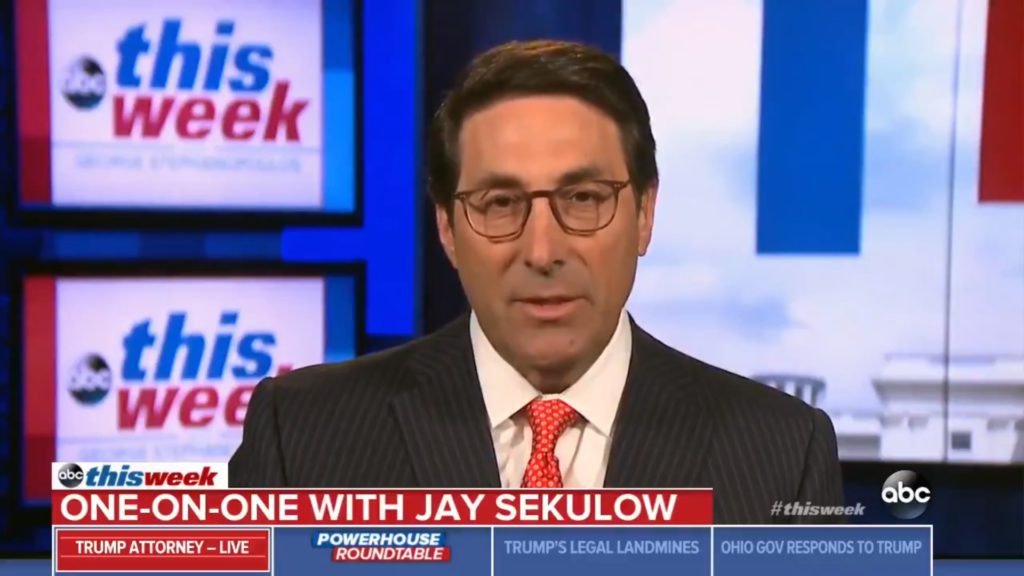 Jay Sekulow On His False Claims That Trump Didn’t Dictate Don Jr ...