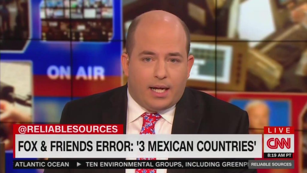 CNN’s Stelter Reacts to Fox’s ‘3 Mexican Countries’ Flub: ‘I Don’t Know ...